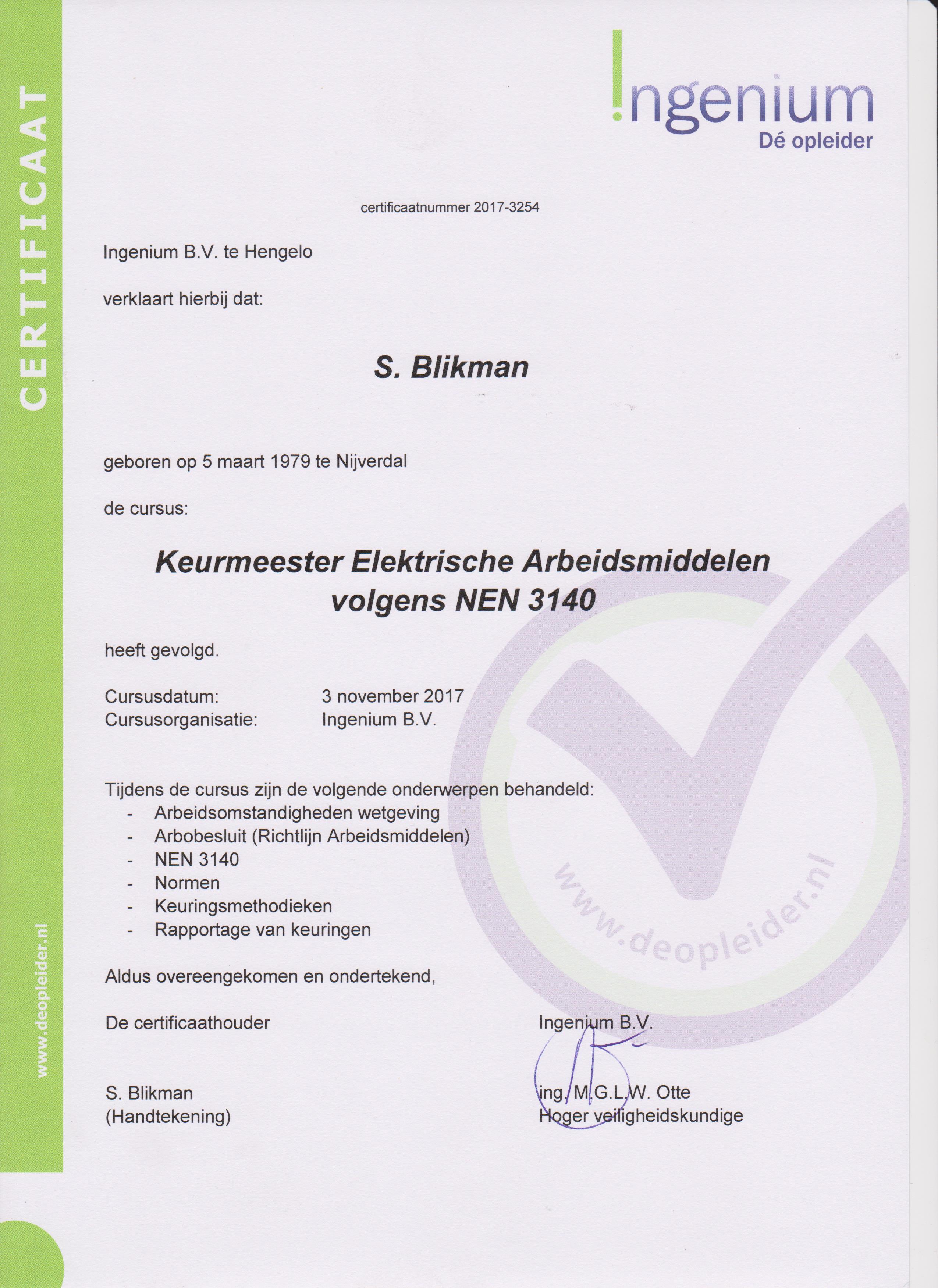 Certificaten Boes